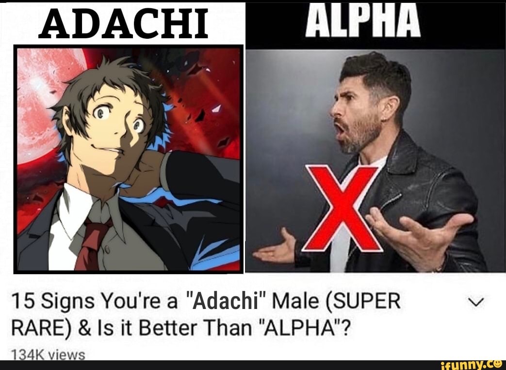 ADACHI ALPHA 15 Signs You're a "Adachi" Male (SUPER RARE) & Is it ...