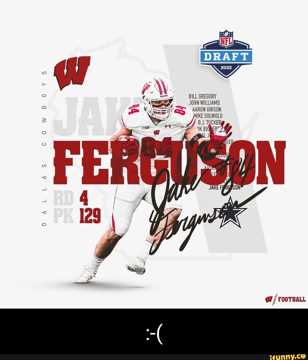 BO DALLA DRAFT BILL GREGORY JOHN WILLIAMS AARON GIBSON 'MIKE SOLWOLD Af ...