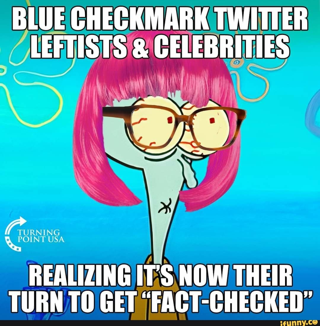 BLUE CHECKMARK TWITTER LEFTISTS & CELEBRITIES REALIZING ITS NOW THEIR ...