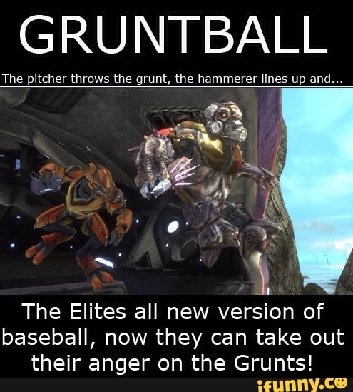 GRU NTBALL The pitcher throws the grunt, the hammerer lines up and ...