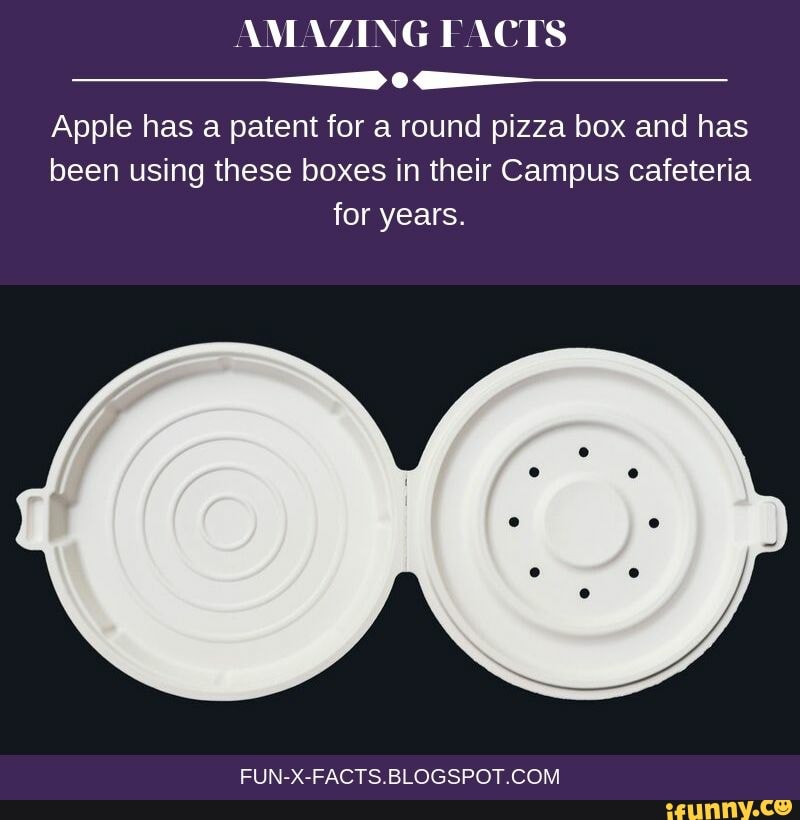 AMAZING FACTS DO Apple has a patent for a round pizza box and has been ...