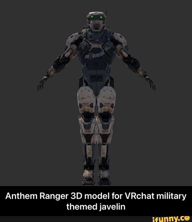 Anthem Ranger model for VRchat military themed javelin - Anthem Ranger ...