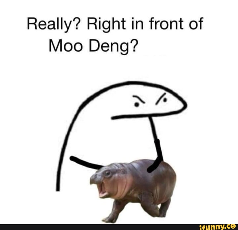 Really? Right in front of Moo Deng? - iFunny