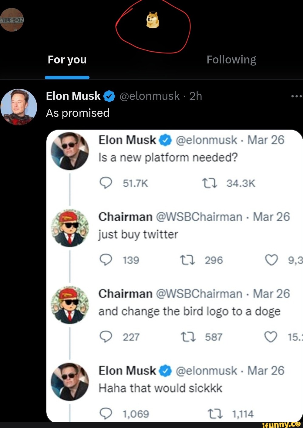 For you Following Elon Musk @elonmusk As promised Elon Musk @elonmusk ...