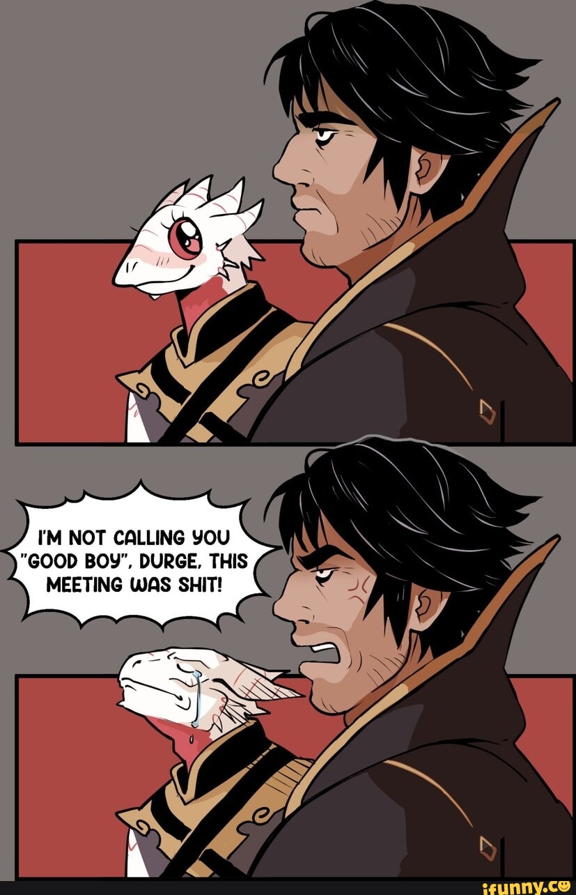 I'M NOT CALLING YOU "GOOD BOY", DURGE, THIS MEETING WAS SHIT! - iFunny
