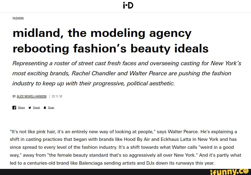 FASHION midland, the modeling agency rebooting fashion's beauty ideals ...