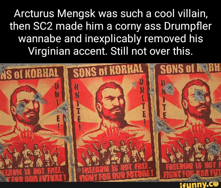 Arcturus Mengsk was such a cool villain, then made him a corny ass ...