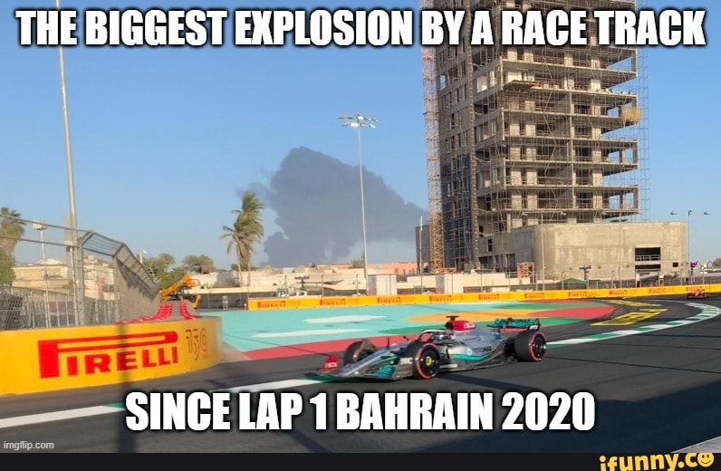 THE BIGGEST EXPLOSION BY A RACE TRACK SINCE LAP 1 BAHRAIN 2020 - iFunny