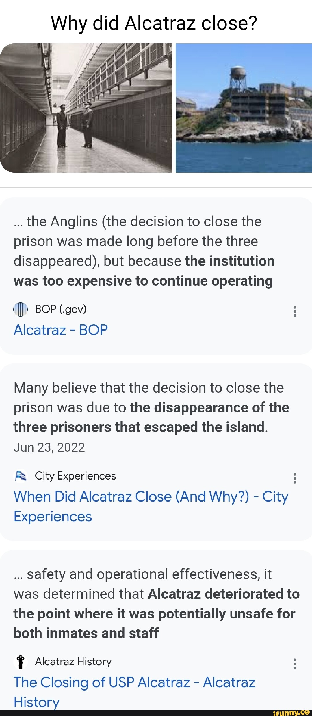 Alcatraz memes. Best Collection of funny Alcatraz pictures on iFunny