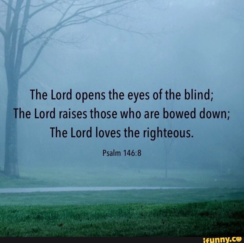 The Lord opens the eyes of the blind; The Lord raises those who are ...