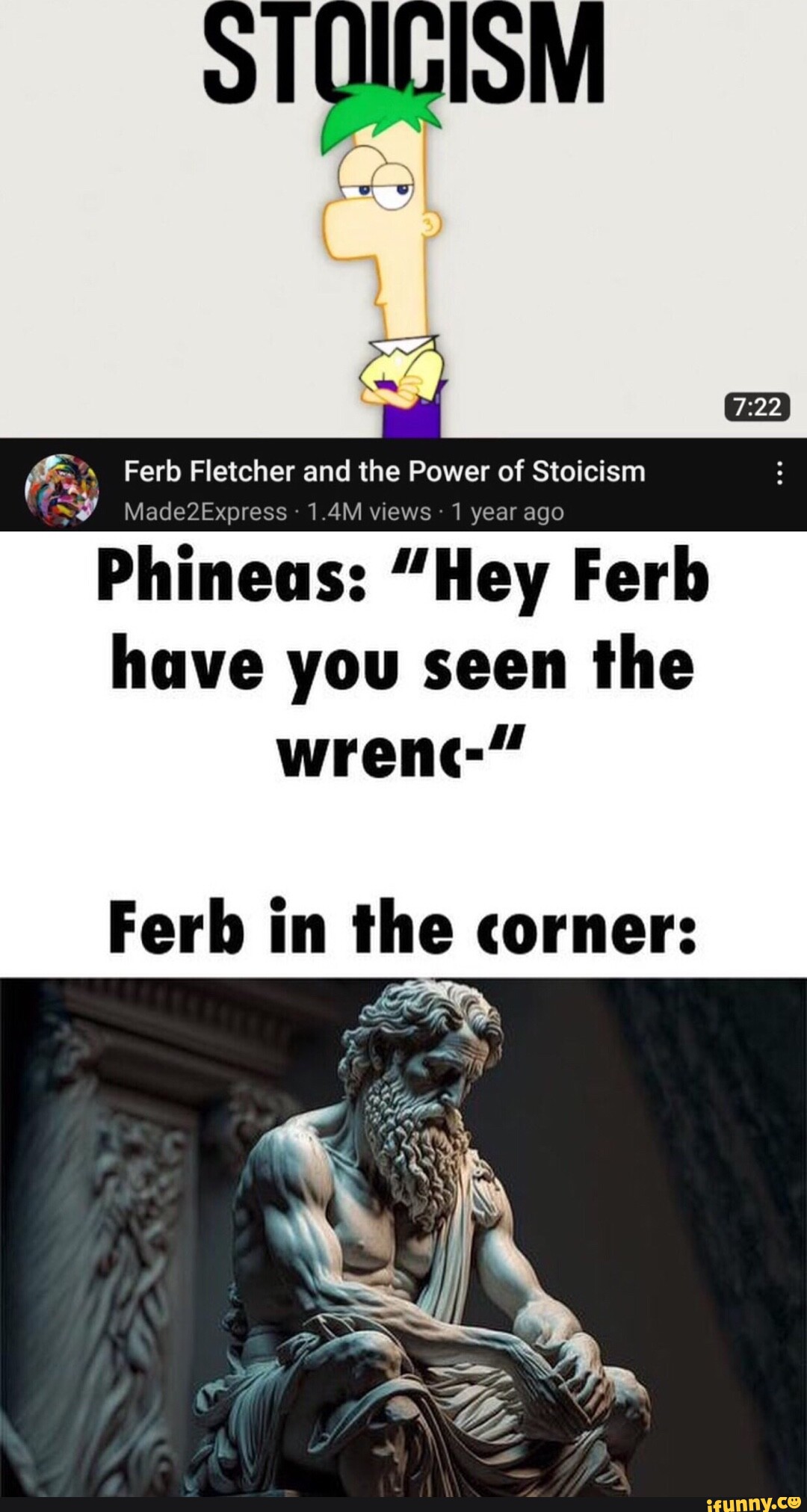 Ferb Fletcher and the Power of Stoicism Phineas: "Hey Ferb have you ...