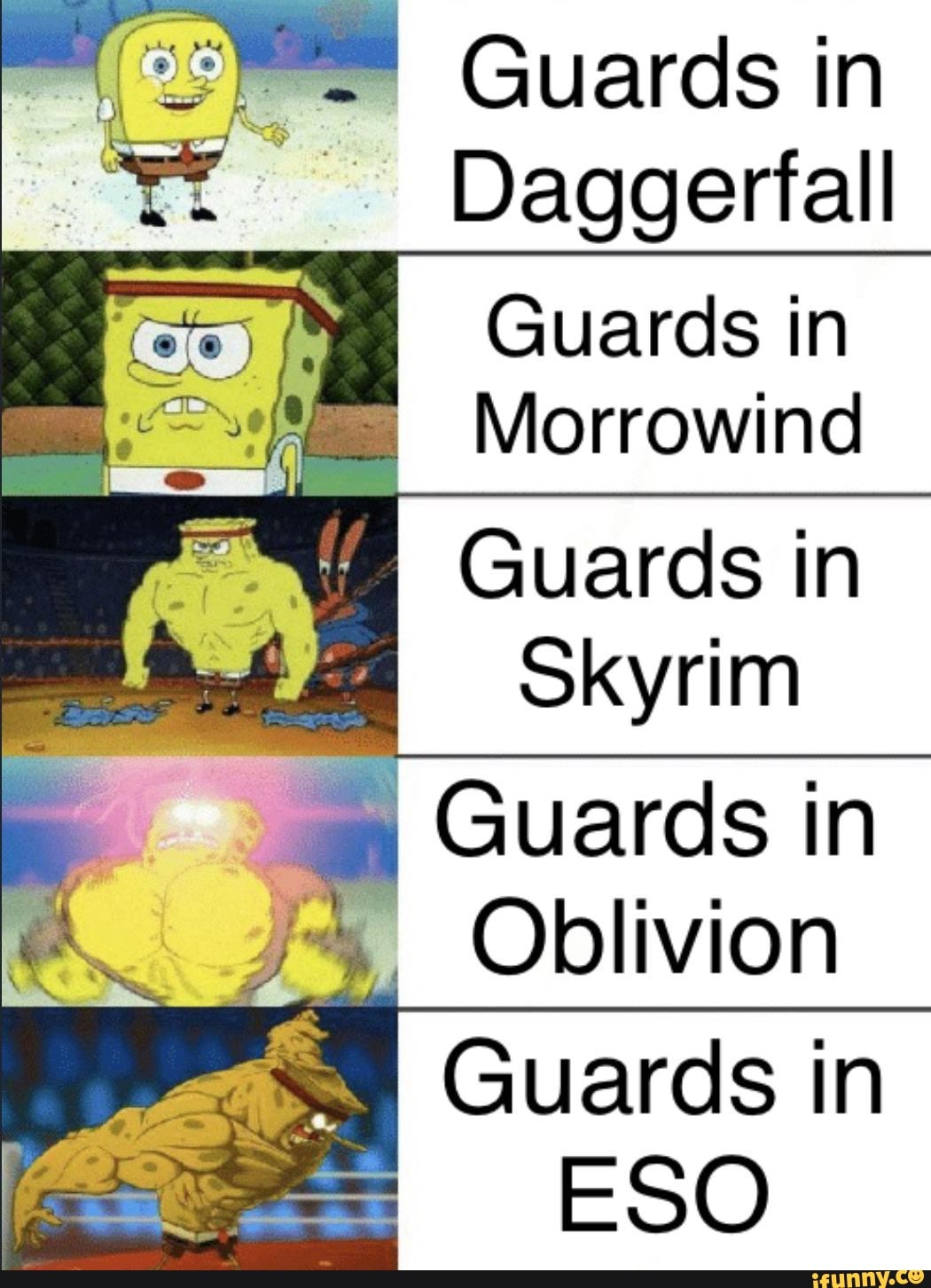 Guards in Daggerfall Guards in Morrowind Guards in Skyrim Guards in ...