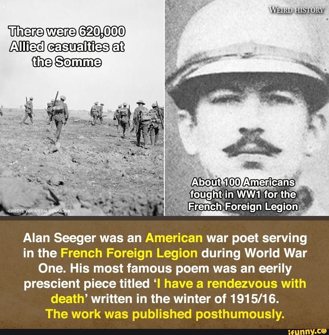 Allied casualties the Somme WEIRD 100 Americans fsughdin French Foreign ...