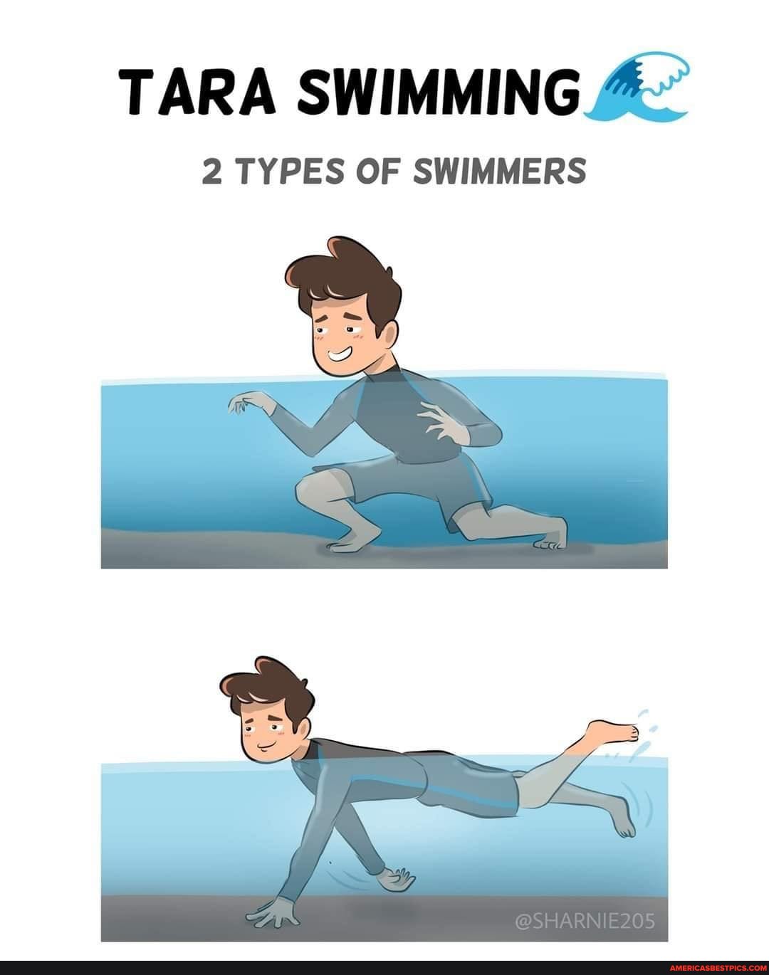 TARA SWIMMING 2 TYPES OF SWIMMERS - America’s best pics and videos