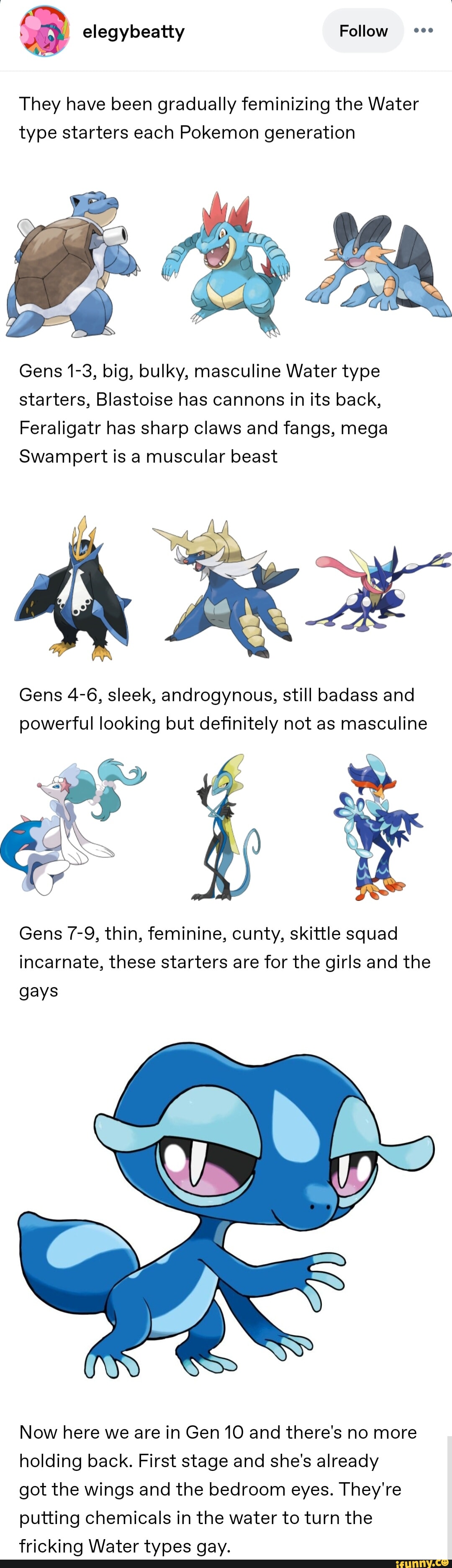 They have been gradually feminizing the Water type starters each ...