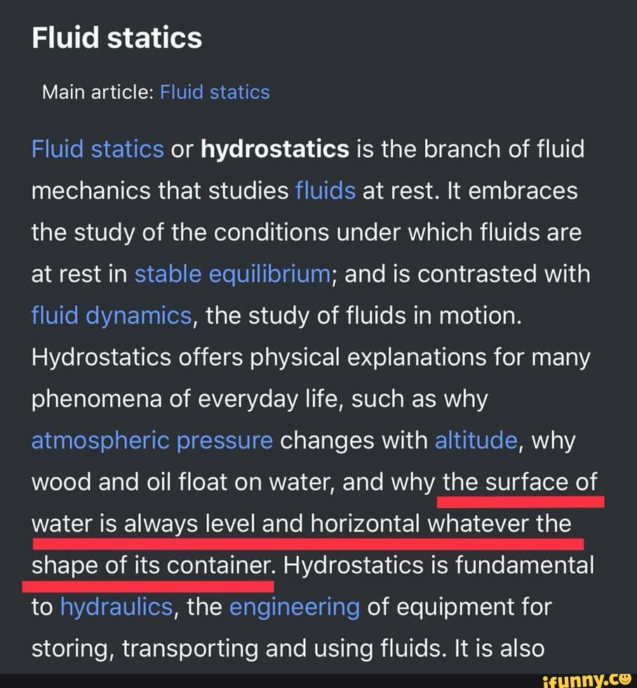 Hydrostatics memes. Best Collection of funny Hydrostatics pictures on ...