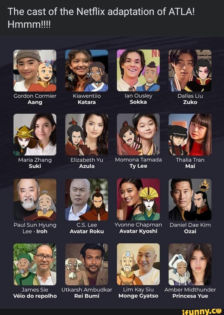 The cast of the Netflix adaptation of ATLA! we Gordon Cormier ...