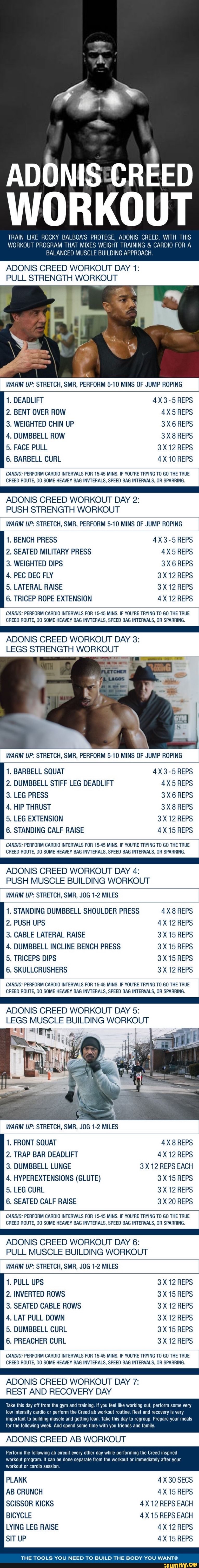 ADONIS CREED WORKOUT TRAIN LIKE ROCKY BALBOA'S PROTEGE, ADONIS CREED ...