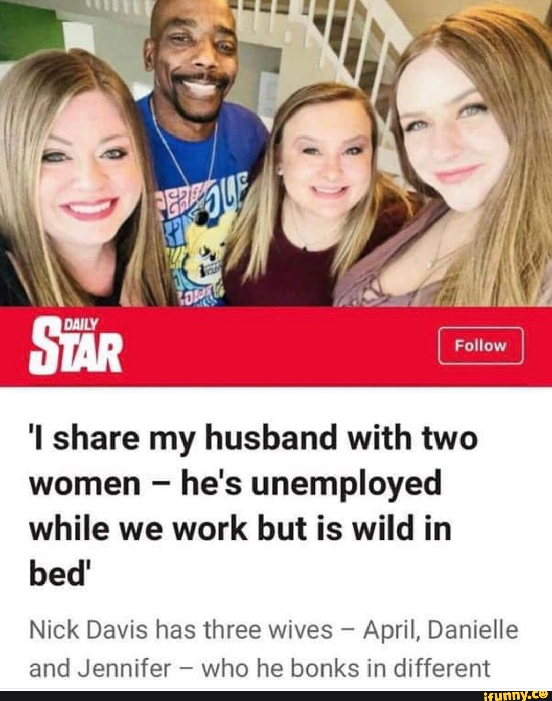 SS I Follow I DAILY share my husband with two women - he's unemployed while we work but is wild ...