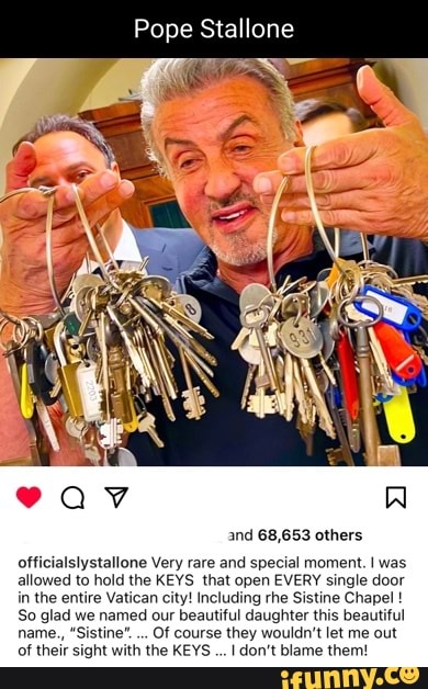 Pope Stallone and 68,653 others av officialslystallone Very rare and ...