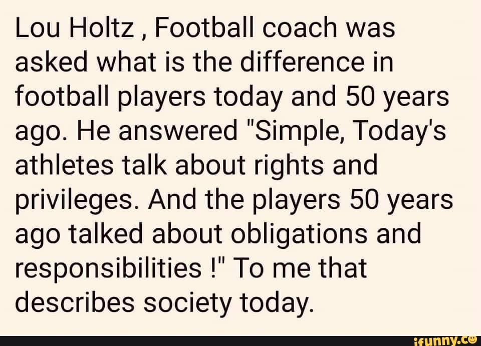 Lou Holtz , Football coach was asked what is the difference in football ...