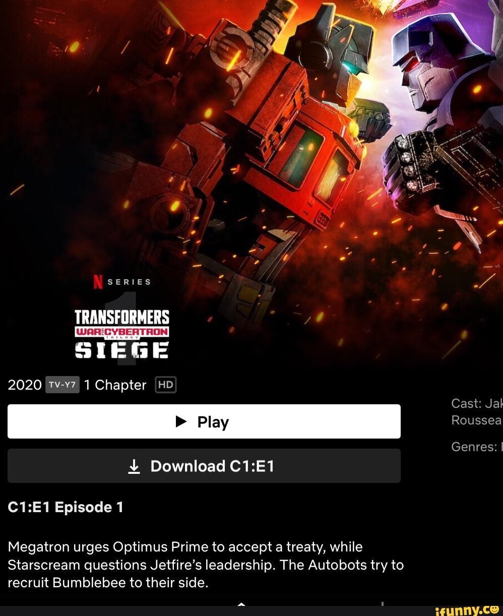 Transformers on netflix. Super excited for more, but the typo for ...