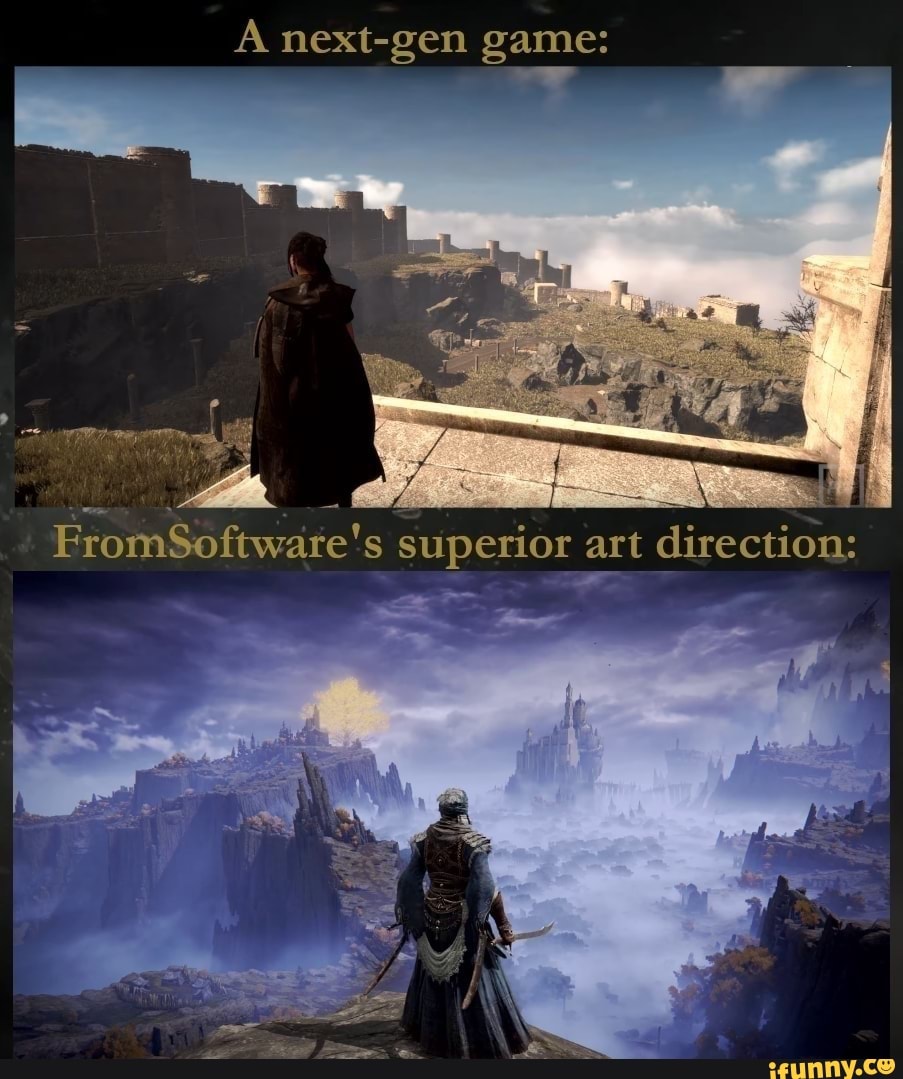 A next-gen game: FromSoftware's superior art direction: - iFunny