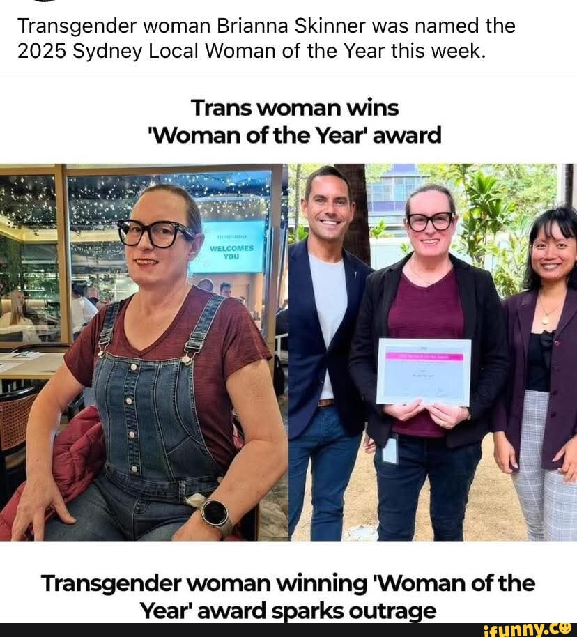Transgender woman Brianna Skinner was named the 2025 Sydney Local Woman ...