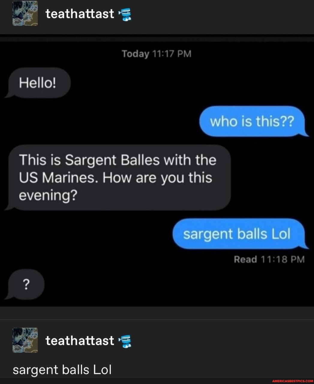 Sargent balls lol - - - #memes #meme #lmao #lol #funny - teathattast ...