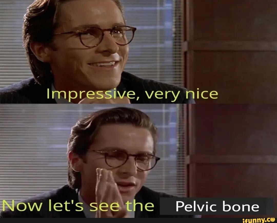 Impressive, v nice Now let's see the Pelvic bone - iFunny