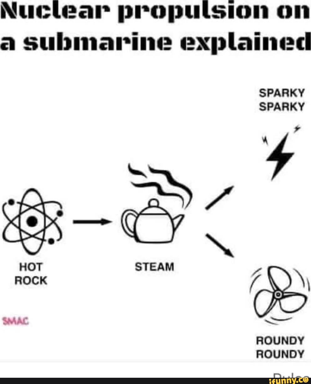 Nuclear propulsion on a submarine explained SPARKY SPARKY HOT STEAM ROCK 7 ROUNDY ROUNDY - iFunny