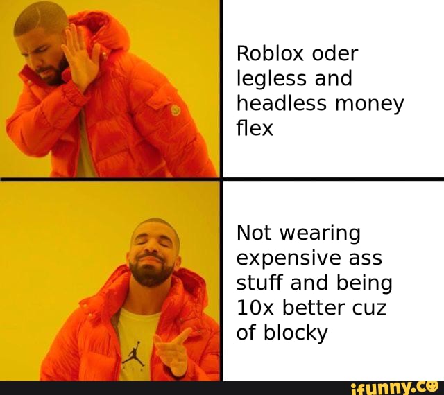 Roblox oder aA legless and headless money flex Not wearing expensive ...