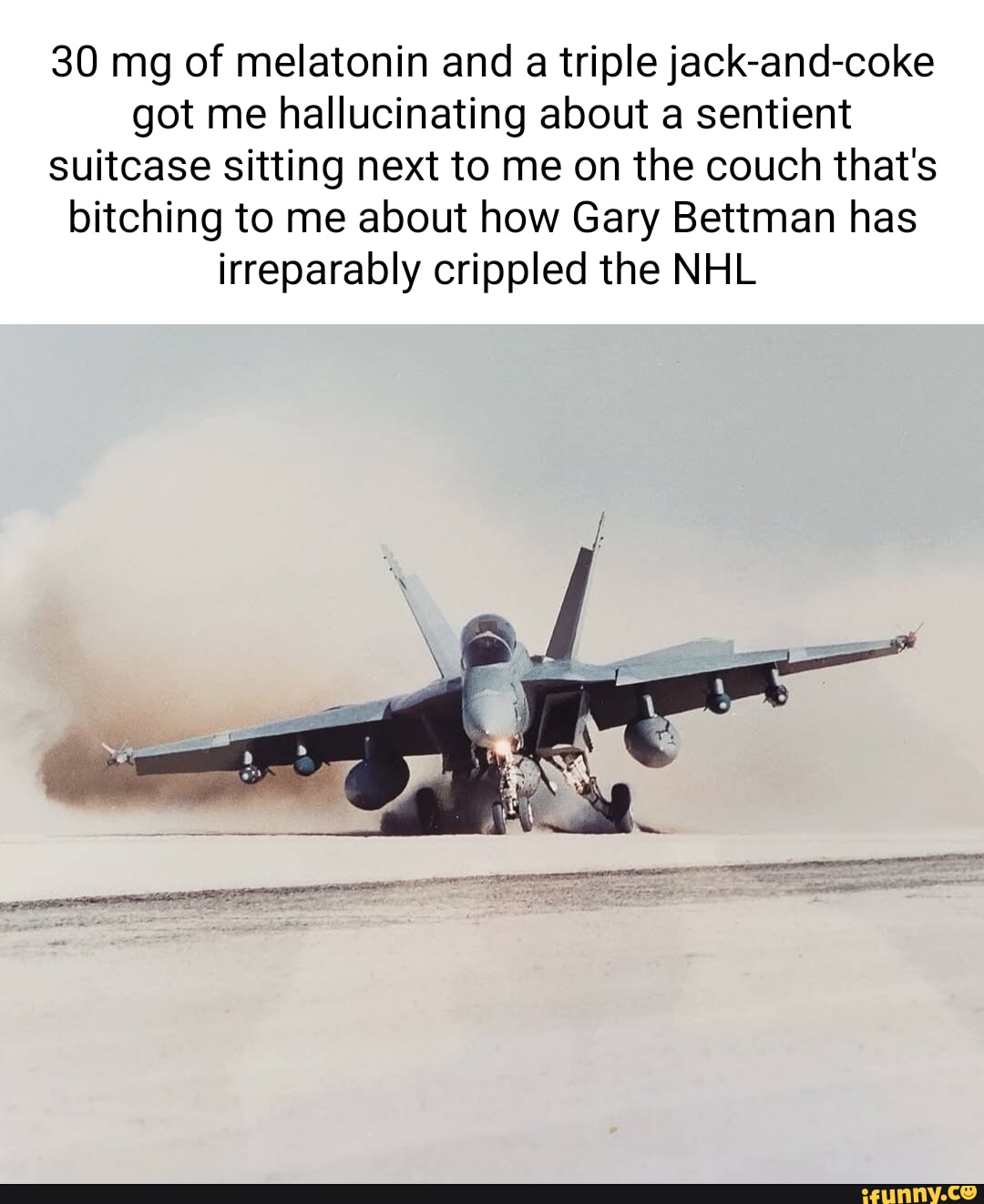 30 mg of melatonin and a triple jack-and-coke got me hallucinating ...