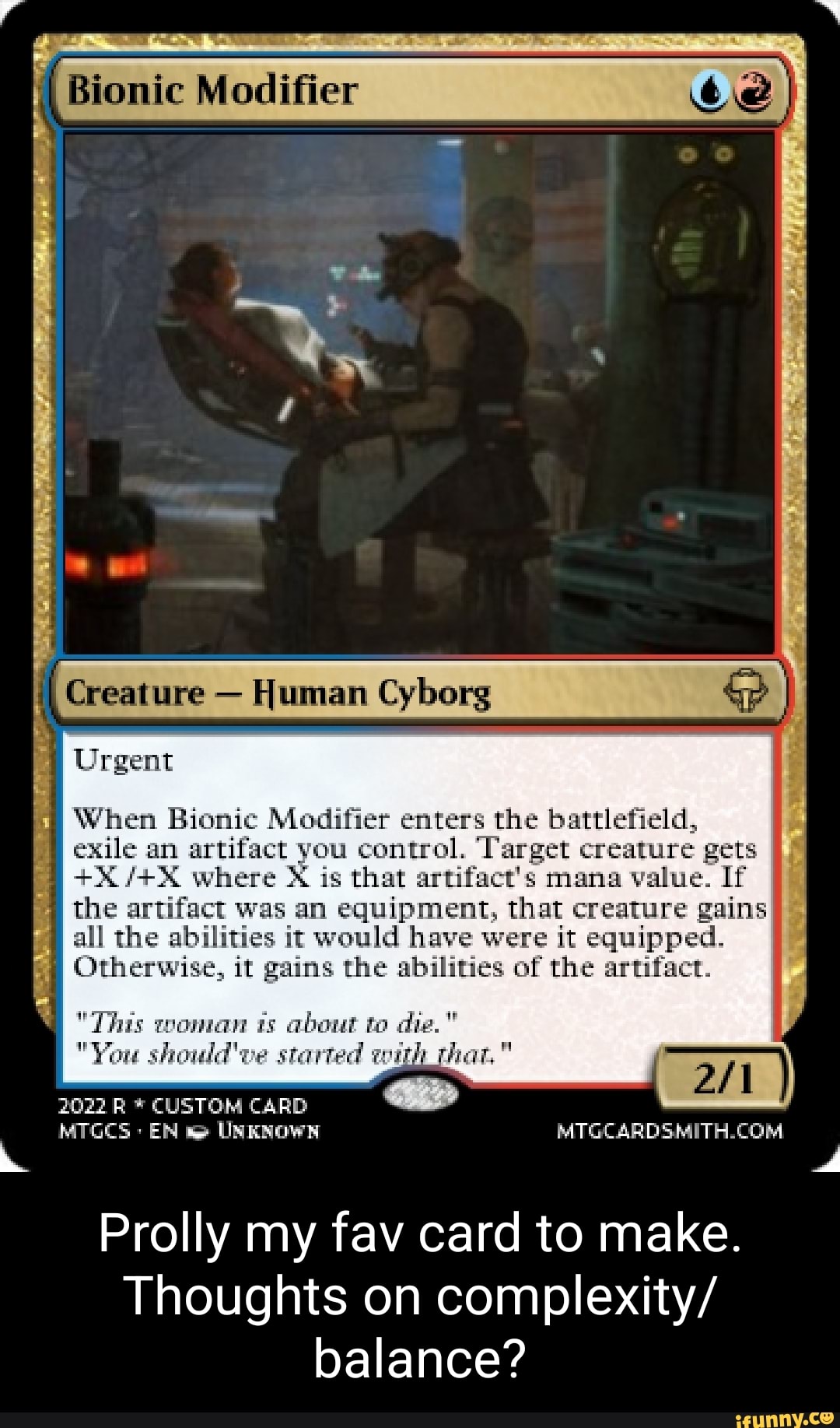 Bionic Modifier Urgent When Bionic Modifier enters the battlefield ...