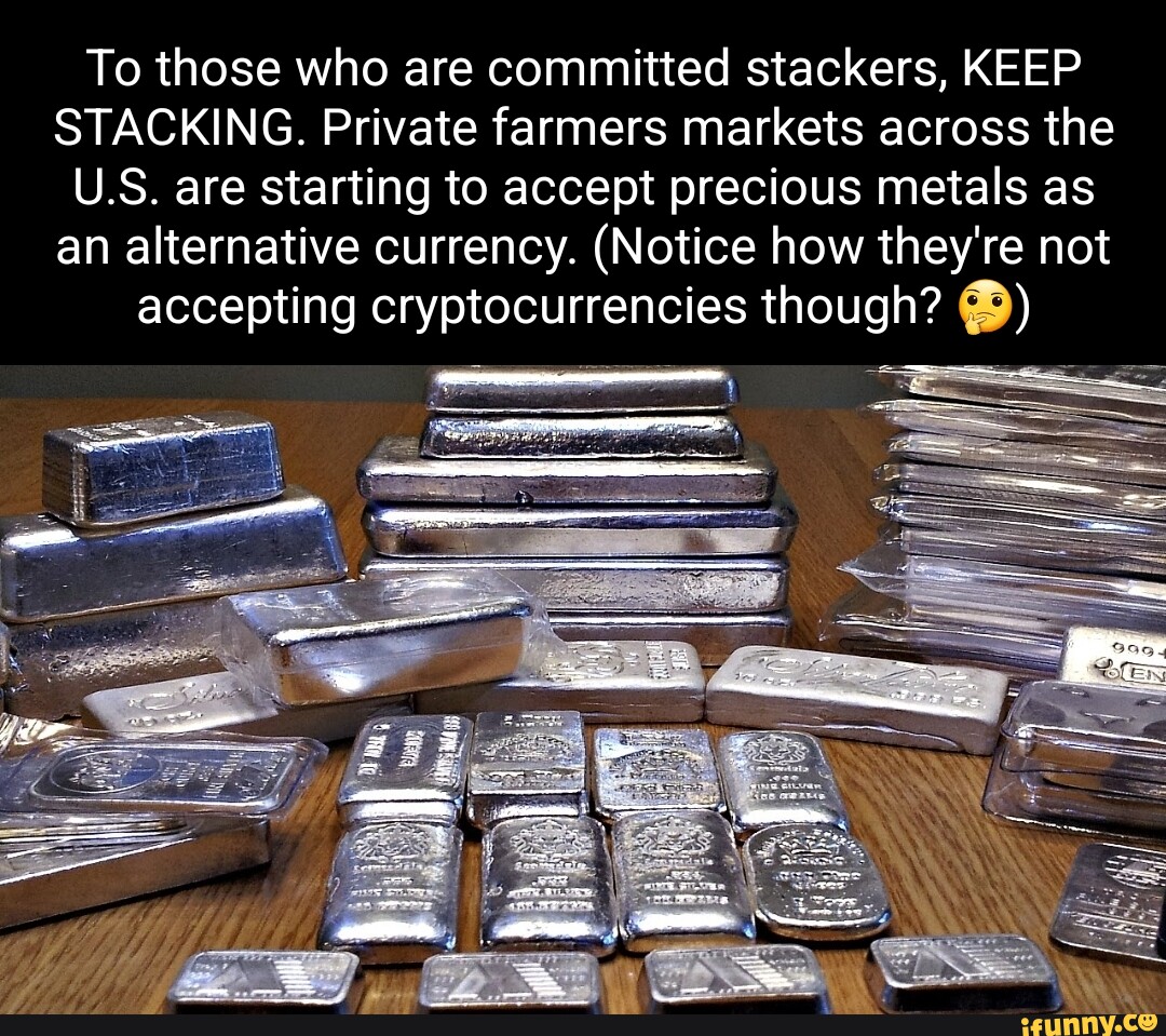 To those who are committed stackers, KEEP STACKING. Private farmers ...