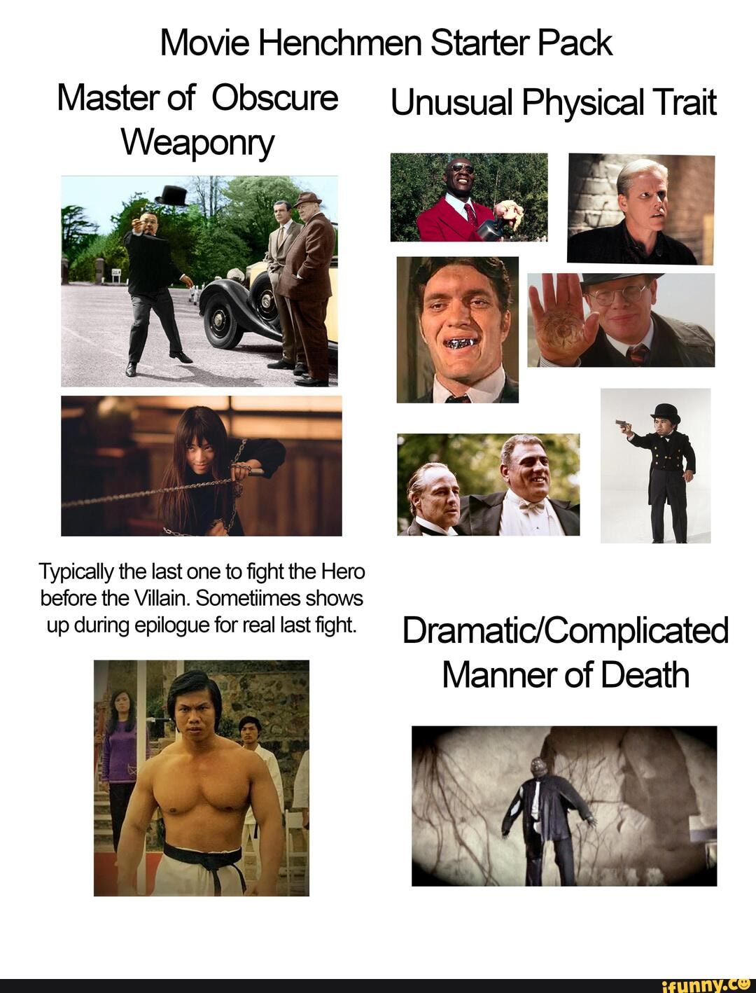 Movie Henchmen Starter Pack Master of Obscure Unusual Physical Trait ...