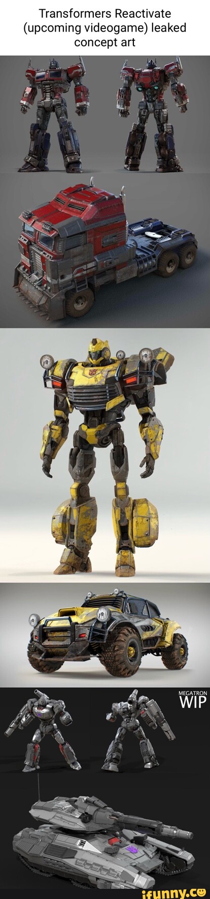 Transformers Reactivate (upcoming videogame) leaked concept art WIP ...