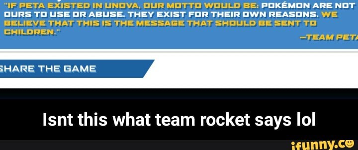 Team Rocket Motto Unova