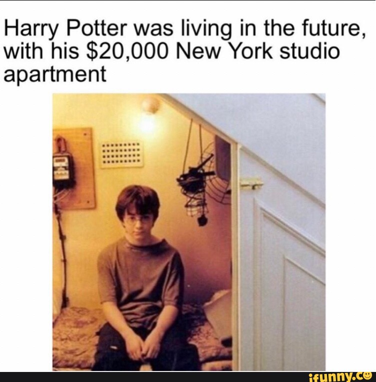 Harry Potter was living in the future, with his $20,000 New York studio ...