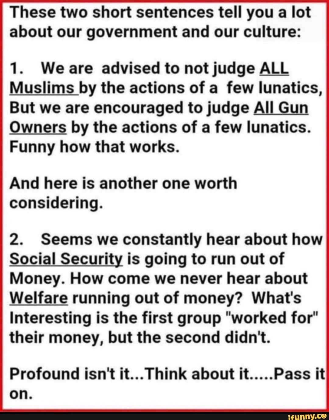 These two short sentences tell you a lot about our government and our ...