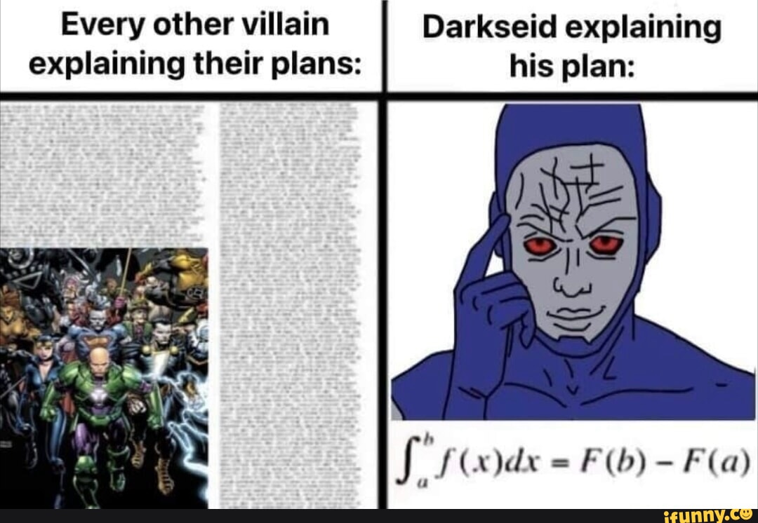 Every other villain explaining their plans: Darkseid explaining his ...