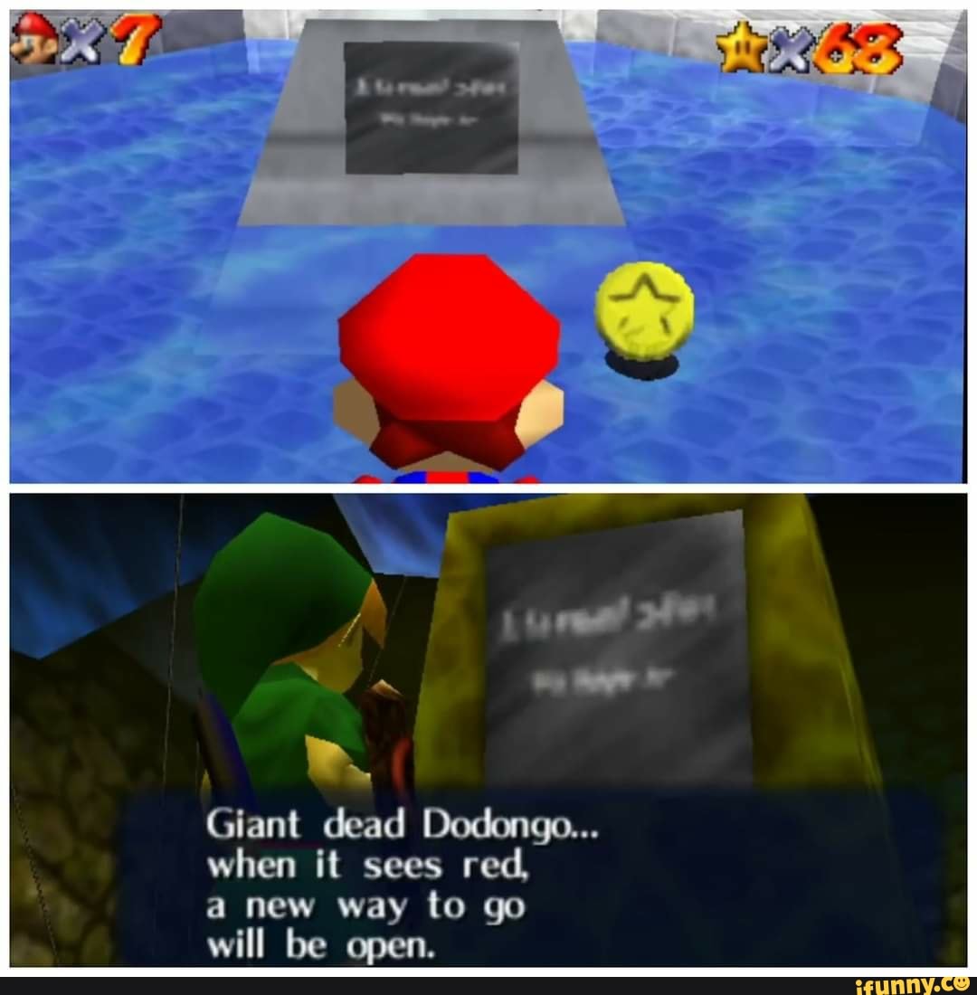 Giant dead Dodongo... when it sees red, a new way to go will be open ...