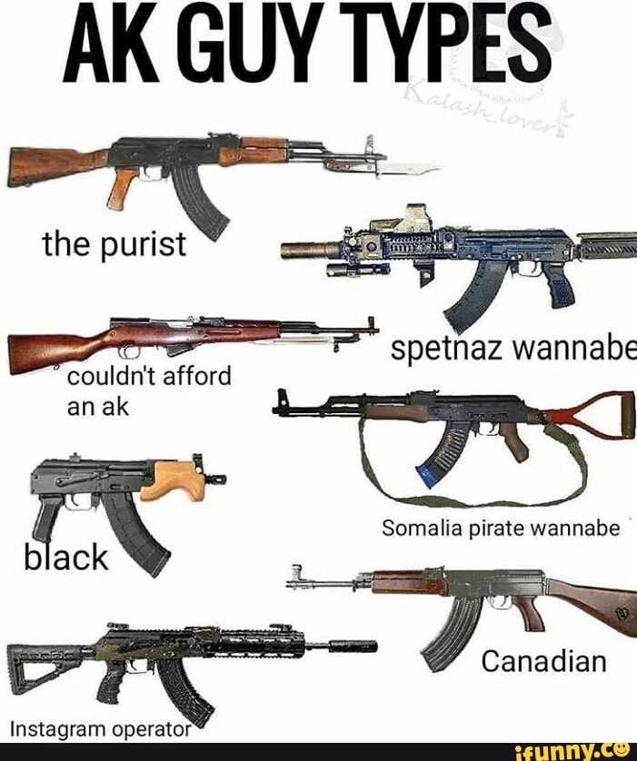 AK GUY TYPES he purist - iFunny