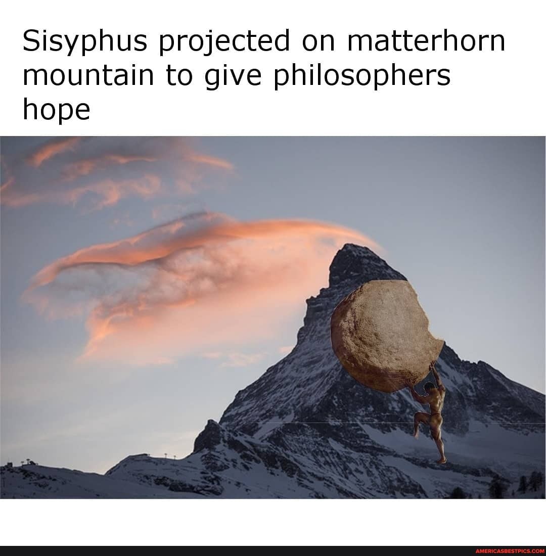 Sisyphus projected on matterhorn mountain to give philosophers hope ...
