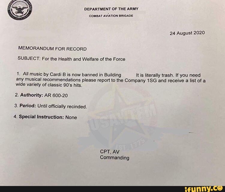 DEPARTMENT OF THE ARMY COMBAT AVIATION BRIGADE 24 August 2020 ...