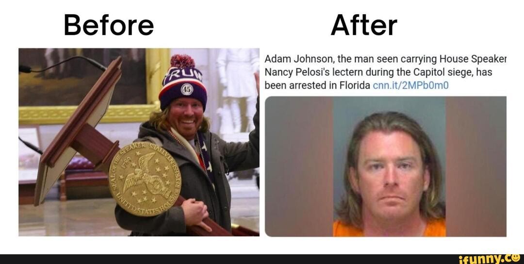 Take A Stand - Before After Adam Johnson, the man seen carrying House ...