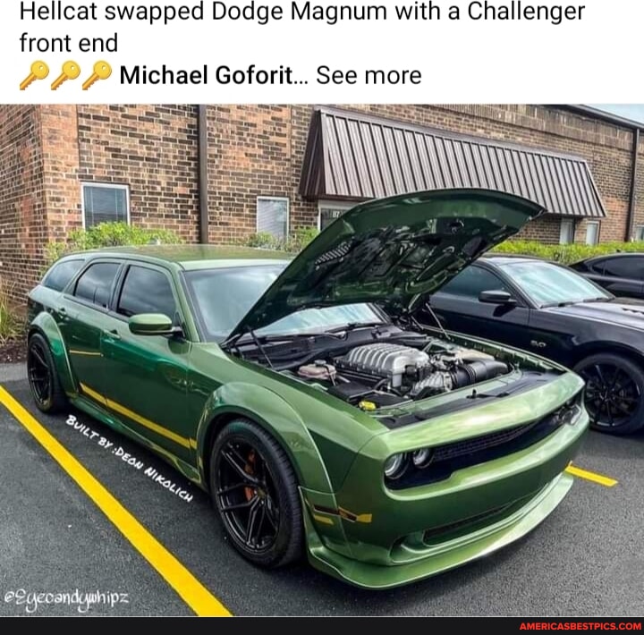 Hellcat swapped Dodge Magnum with a Challenger front end Michael ...