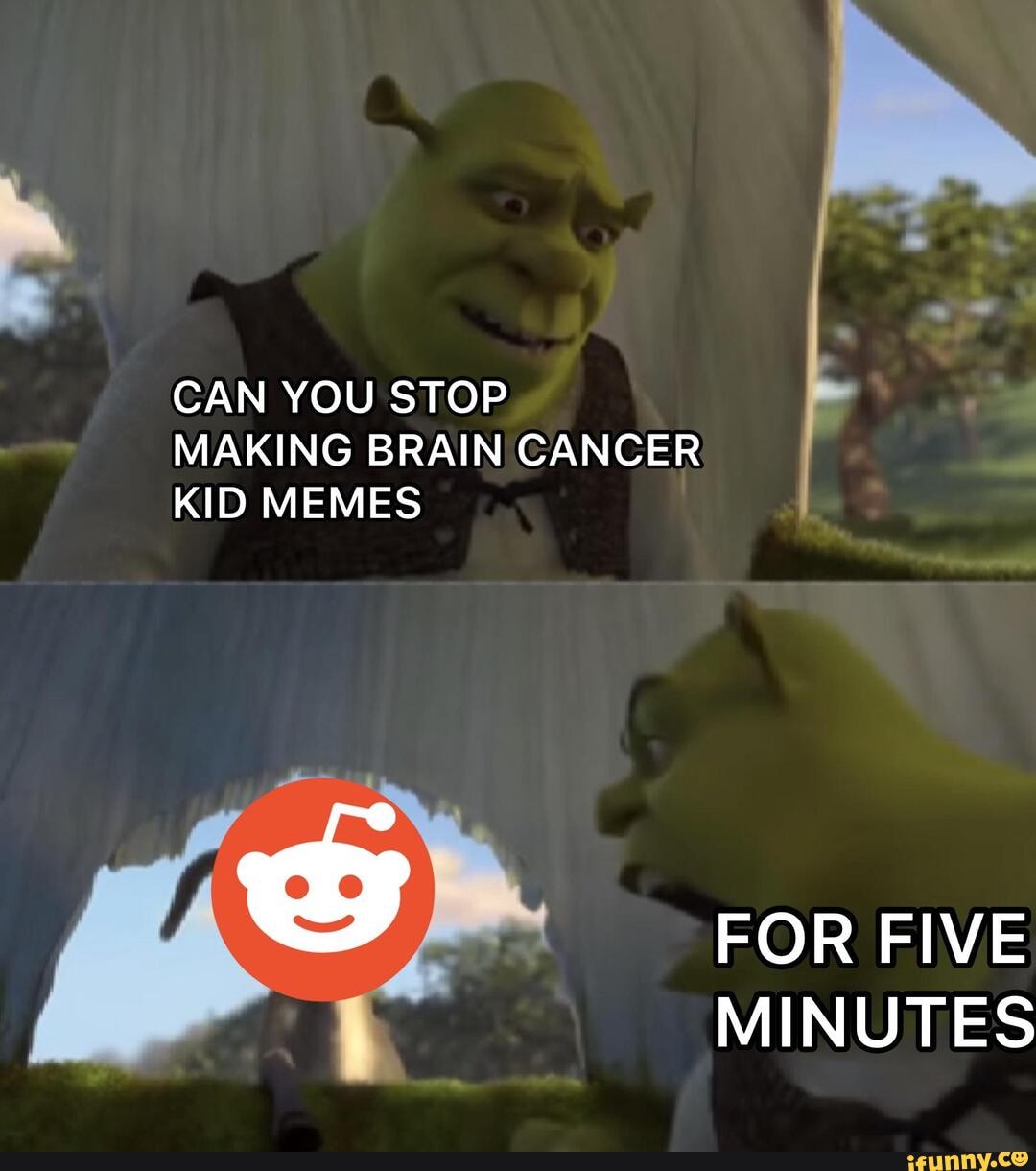 CAN YOU STOP MAKING BRAIN CANCER KID MEMES FOR FIVE MINUTES - iFunny