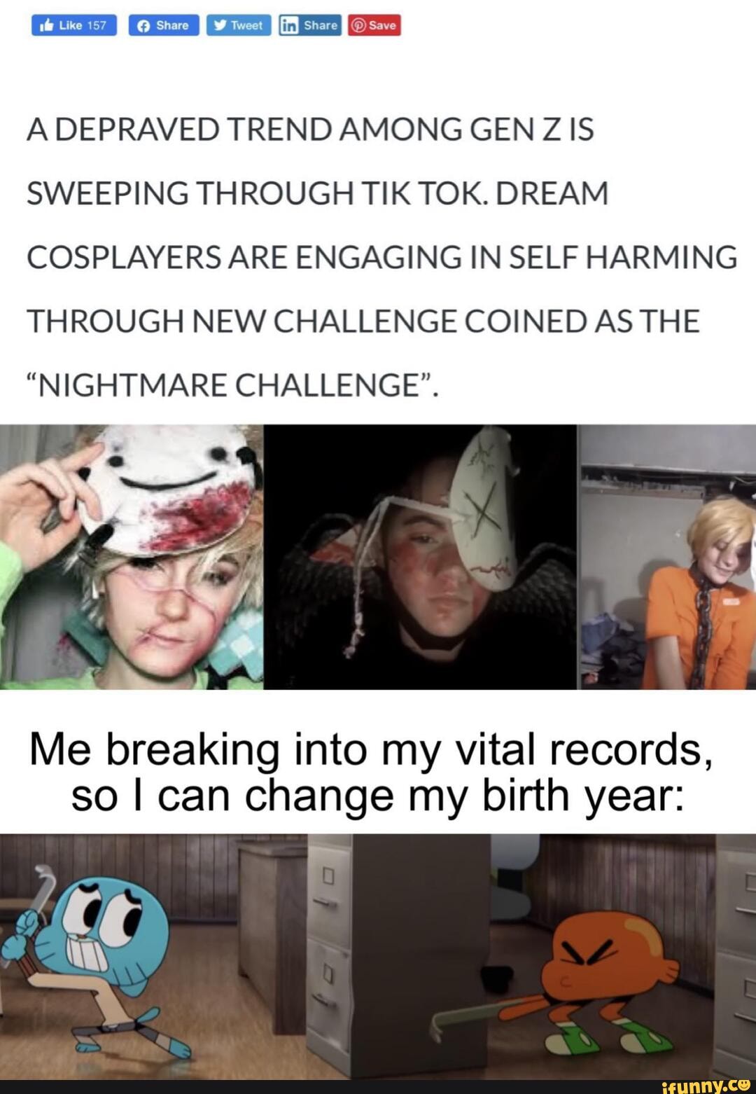 A DEPRAVED TREND AMONG GEN ZS SWEEPING THROUGH TIK TOK. DREAM ...