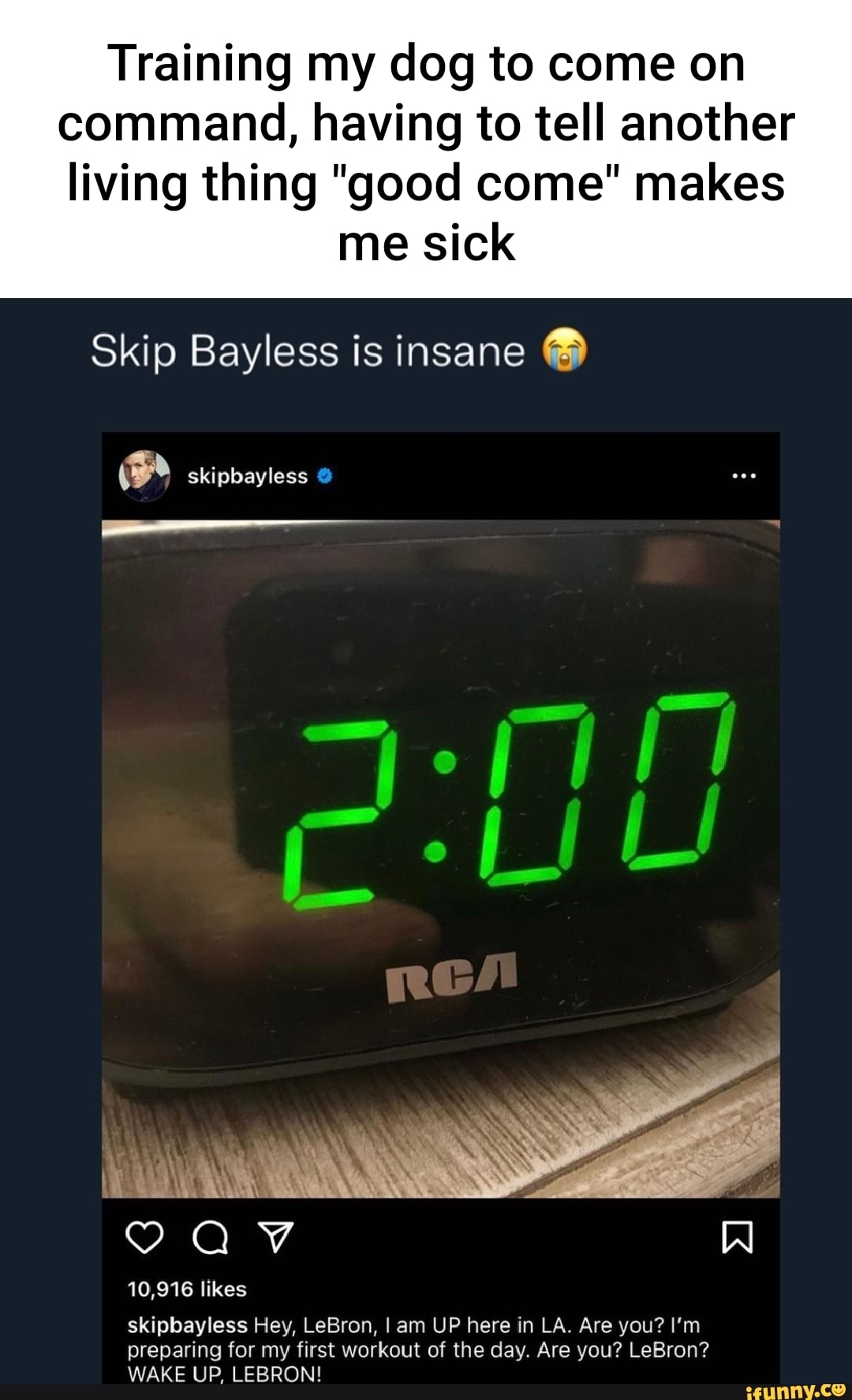 Skip Bayless Workout